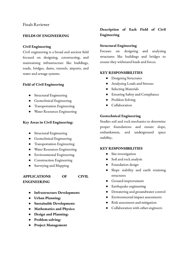 CEO REVIEWER_FINALS | PDF | Civil Engineering | Engineering