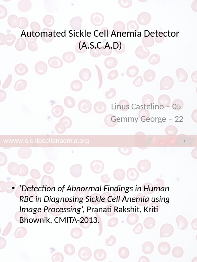 Auto-Sickle Cell Anemia Detector | PDF | Anemia | Red Blood Cell