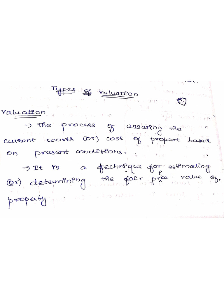 Types of Valuation Unit 5 | PDF