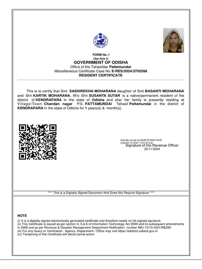 Resident Certificate (2) | PDF
