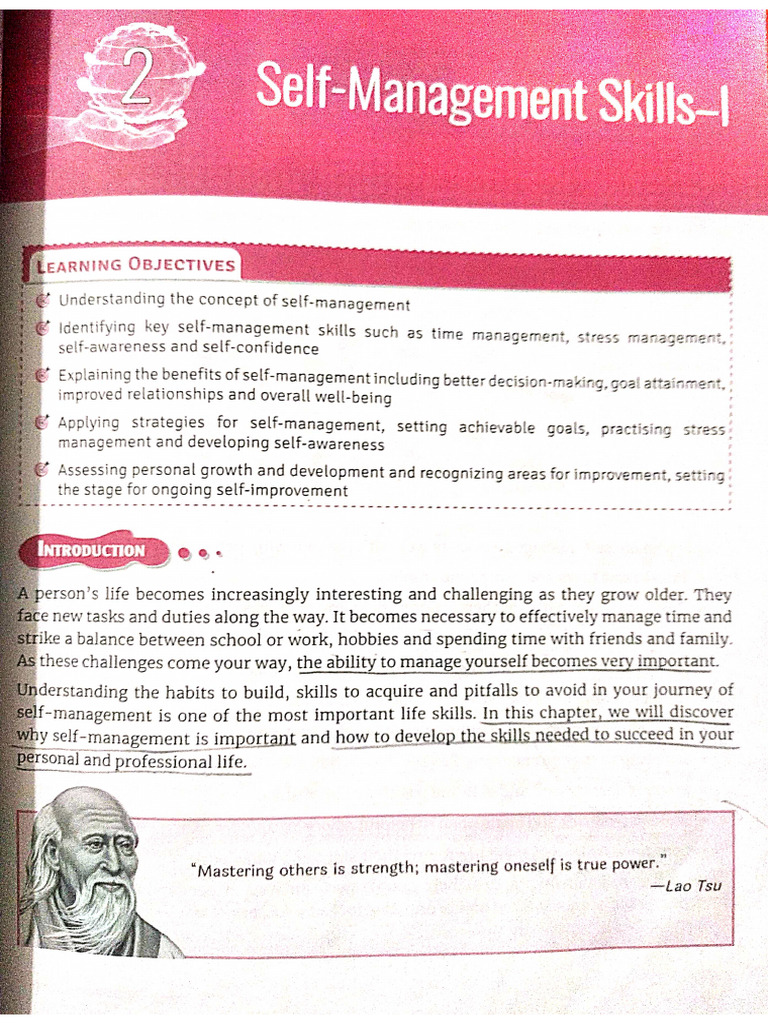 Chapter 2 Self-Management Skills-I | PDF