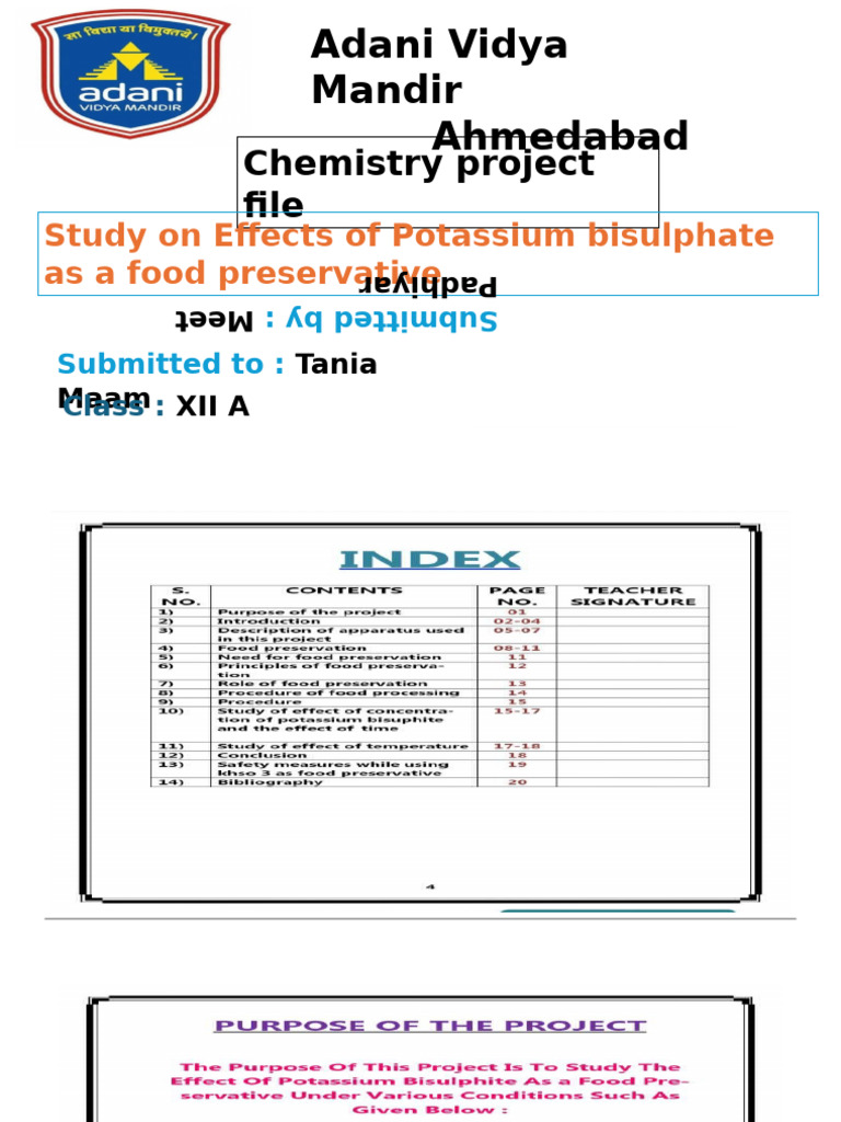 Meet - 21 - 12A Project File Chemistry | PDF