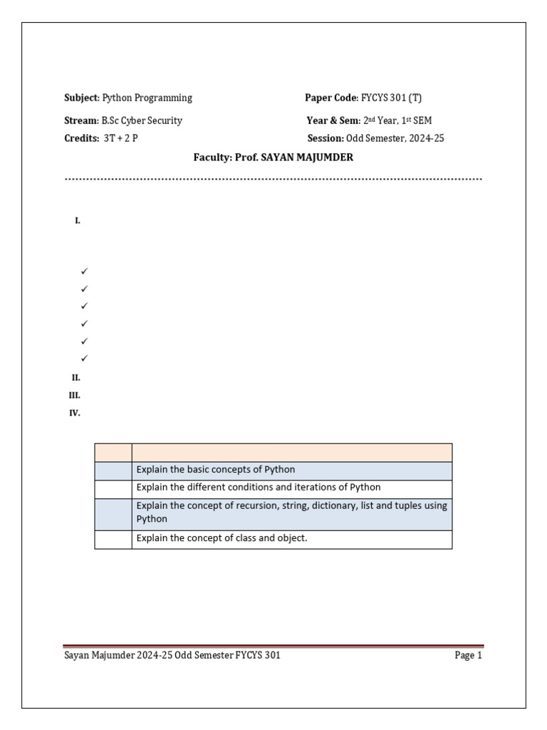 Python Lesson Plan | PDF | Parameter (Computer Programming) | Boolean ... Python Lesson Plan | PDF | Parameter (Computer Programming) | Boolean ...