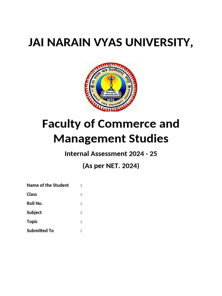 Jai Narain Vyas University2 | PDF