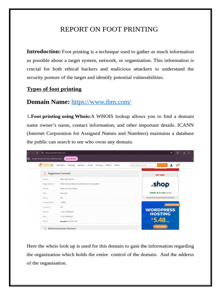 foot printing 3n | PDF | Domain Name | Computing