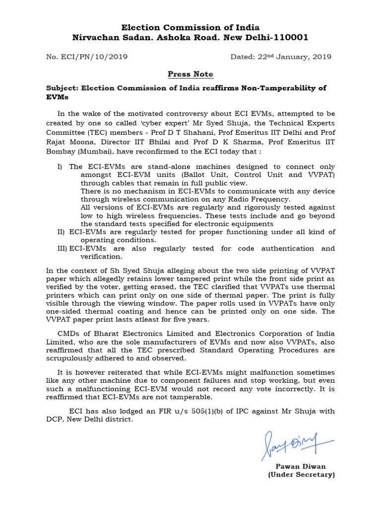 Press Note 10 | PDF | Political Events | Voting