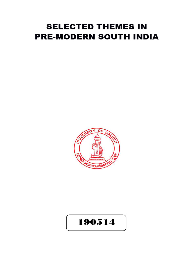 Themes in Pre-Modern South India | PDF