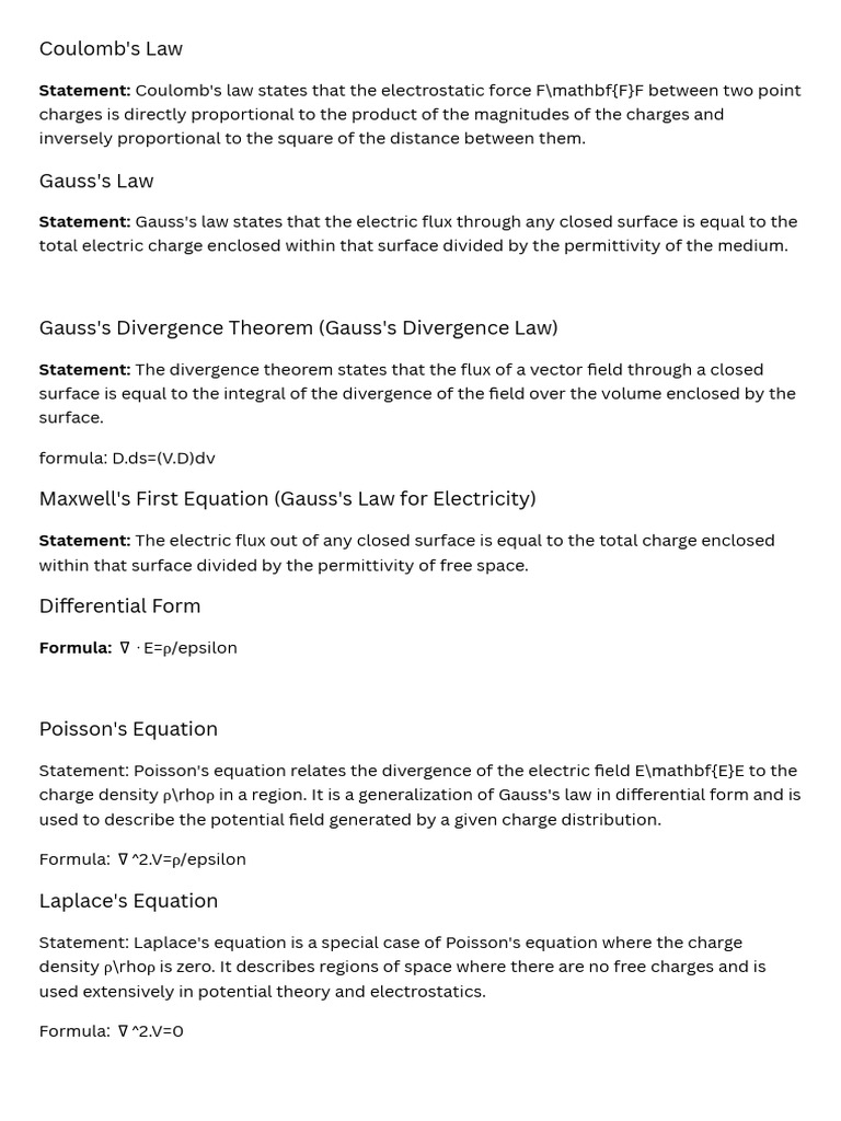 Coulomb's law in electrostatics states that the electrostatic force ...