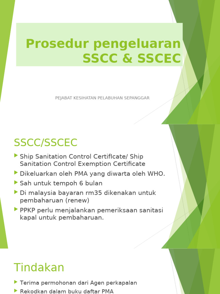Pemeriksaan Kapal Untuk SSCC Dan Sscec - EDITED | PDF