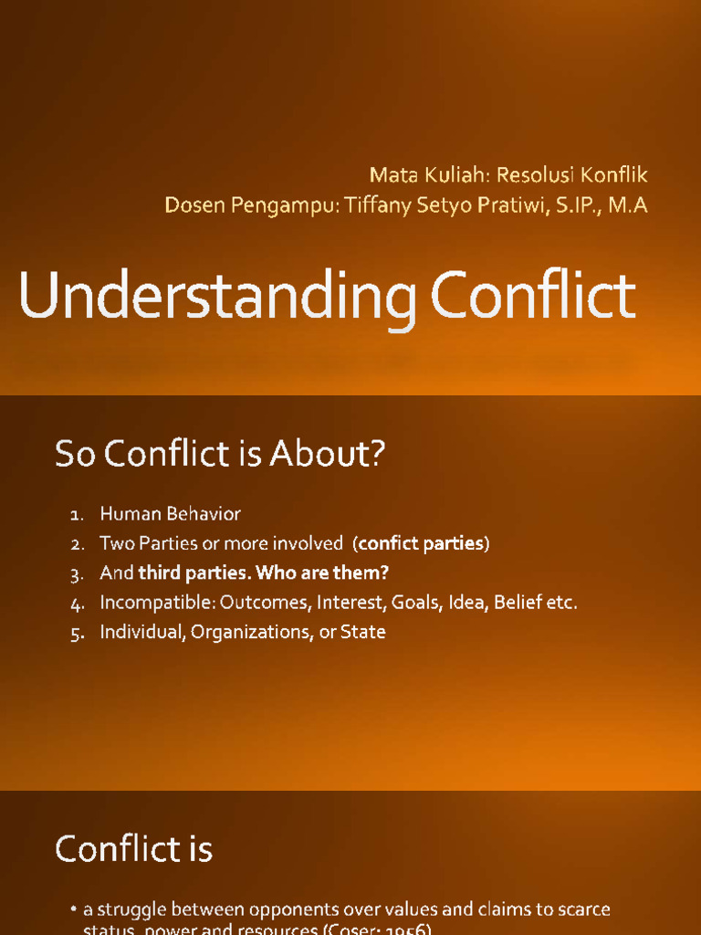 Understanding Conflict | PDF