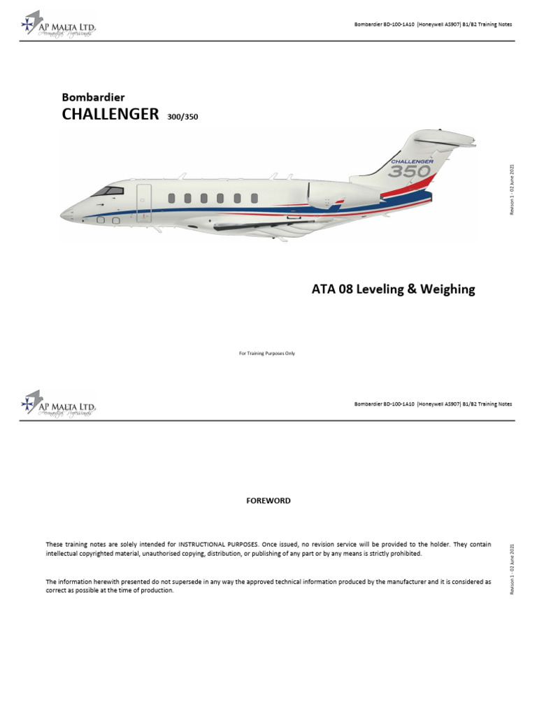 ATA 08 Leveling & Weighing (Rev 1) | PDF | Weighing Scale | Landing Gear