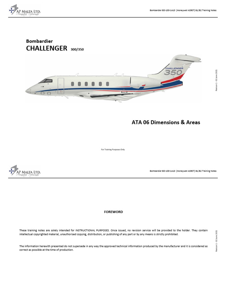 ATA 06 Dimensions & Areas (Rev 1) | PDF | Landing Gear | Empennage