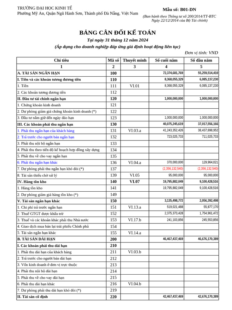 Bang Can Doi Ke Toan | PDF