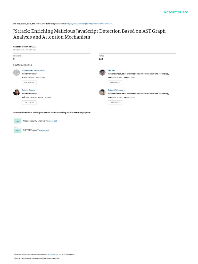 JStrack-Enriching Malicious JavaScript Detection Based on AST Graph Analysis and Attention ...