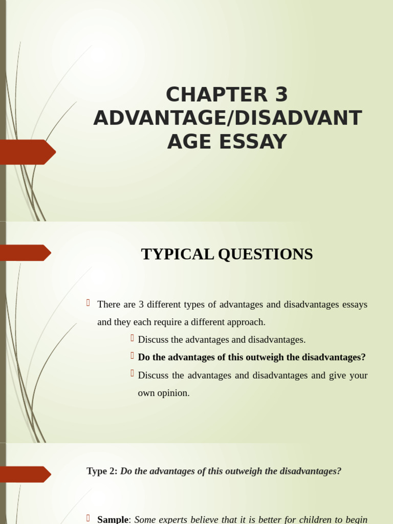 Chapter 3-Advantage Outweigh Disadvantage Essay | PDF | Tourism | Essays
