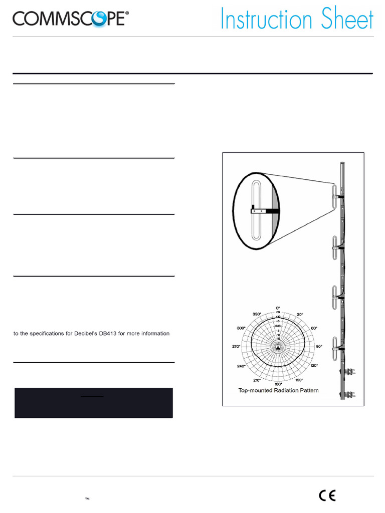 Broadband Antennas CommsCope DB411 | PDF | Antenna (Radio) | Electricity