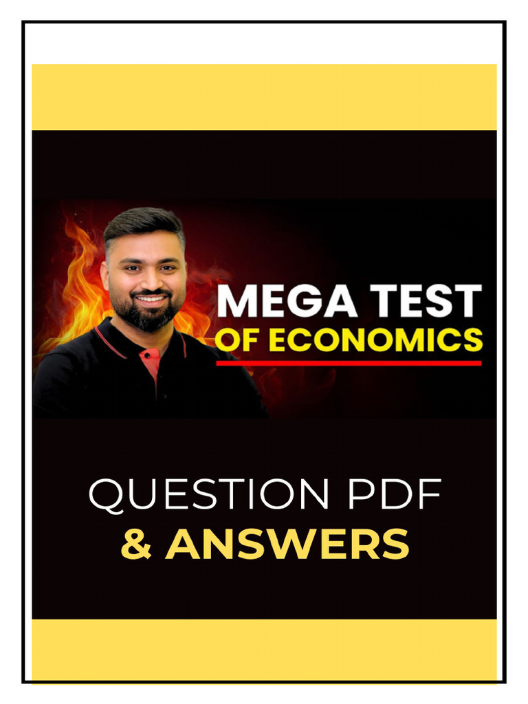 mega economics test | PDF | Demand | Elasticity (Economics)