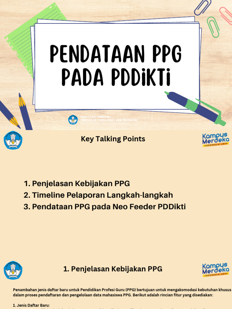 Pendataan PPG Pada PDDikti | PDF