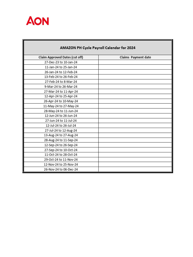 Payout Calender | PDF