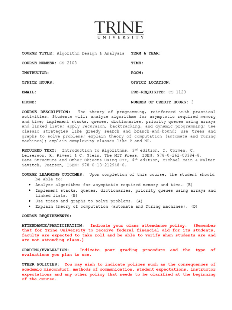 CS 2103 Algorithm Design Analysis | PDF | Academic Dishonesty | Plagiarism CS 2103 Algorithm Design Analysis | PDF | Academic Dishonesty | Plagiarism