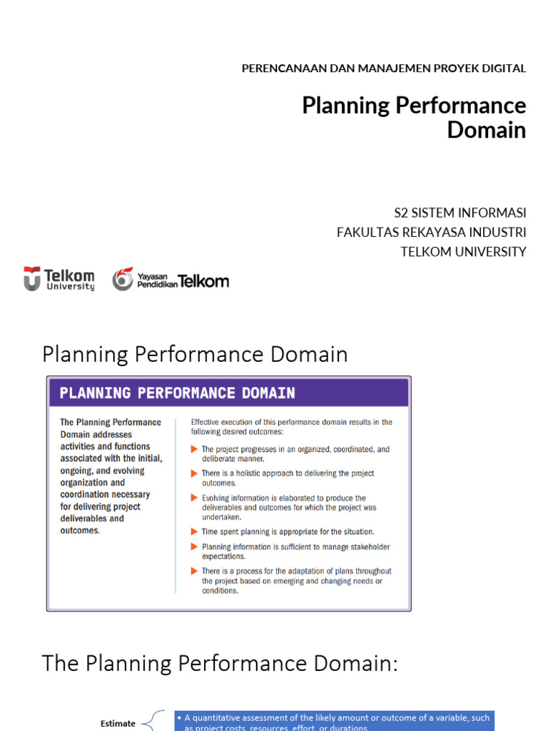 Planning Performance Domain | PDF | Business