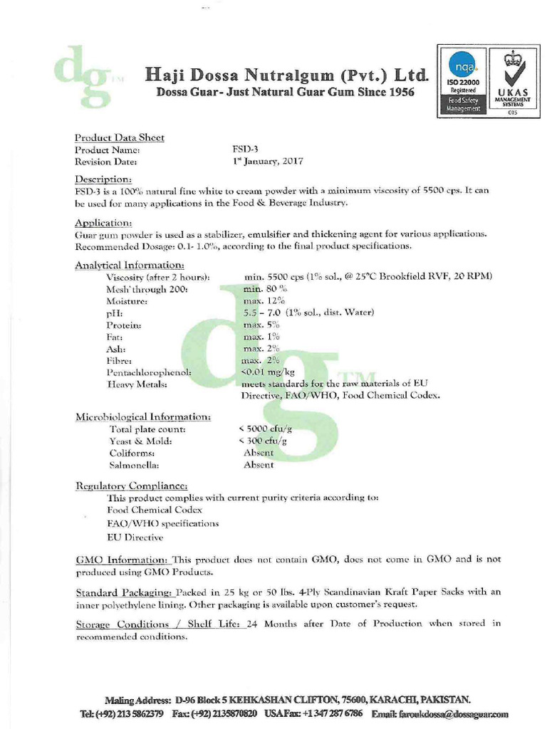 FSD-3 Spec Sheet | PDF