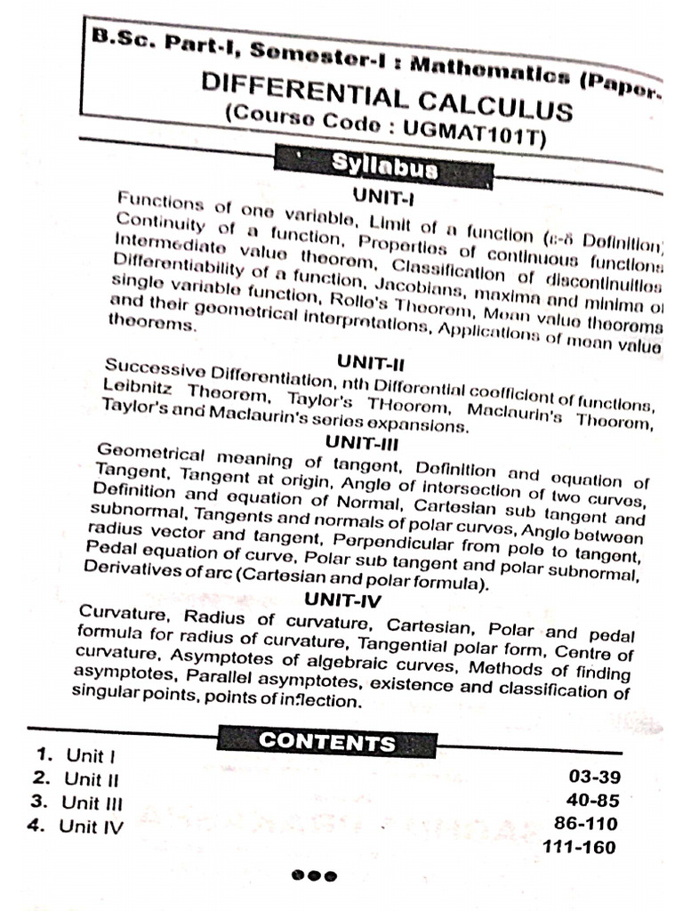 BSC Math 1st Sem | PDF