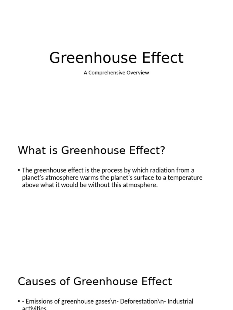 Greenhouse Effect | PDF
