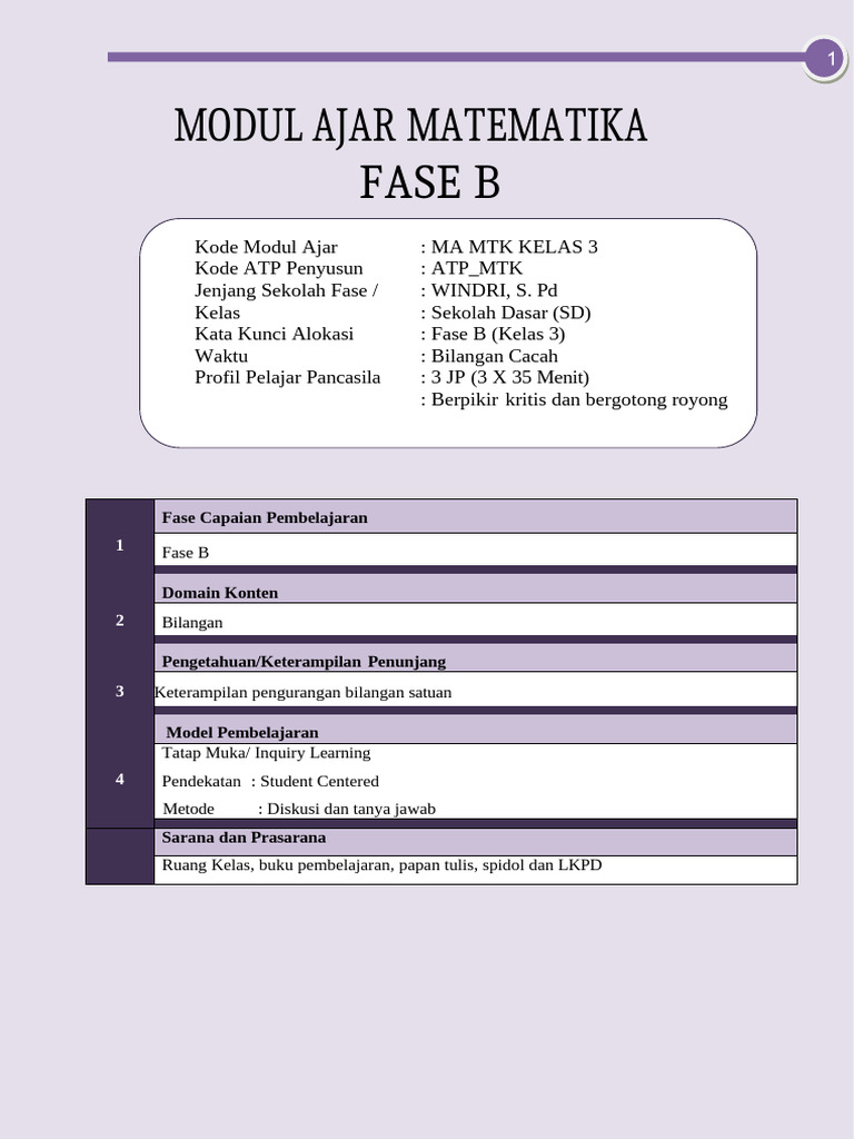 MODUL OBSERVASI KELAS 3 | PDF