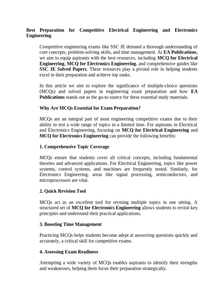Article 733 EA Publications (Article) | PDF | Multiple Choice | Engineering