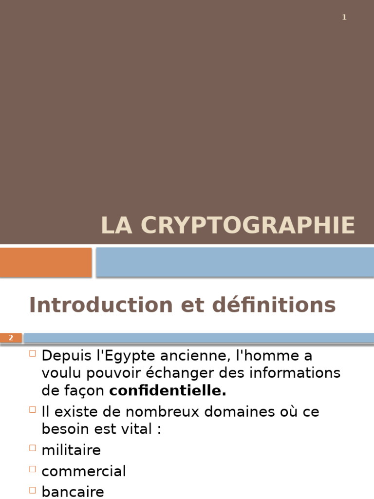 Cours2 La-Cryptographie | PDF | Public-key cryptography | Cryptographie