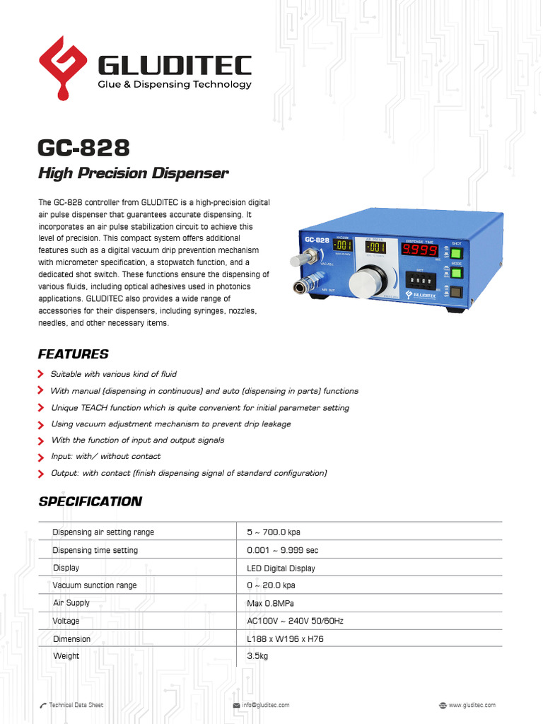 GC 828 High Precision Dispenser | PDF