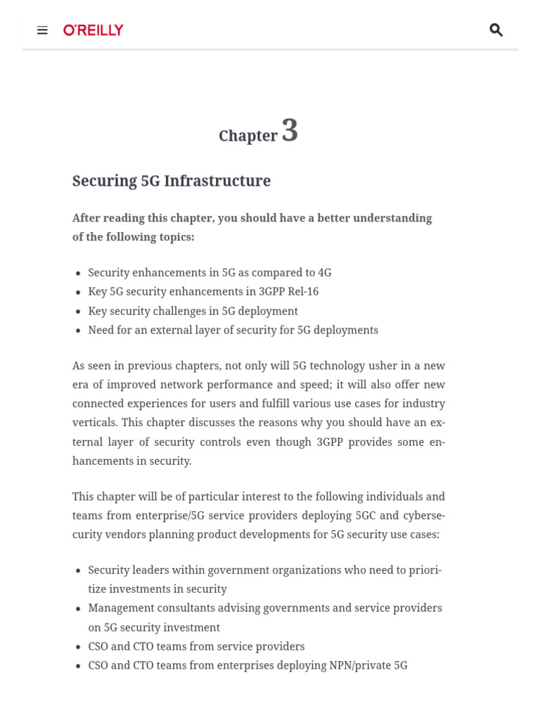 Chapter 3 - Securing 5G Infrastructure - Securing 5G and Evolving ...