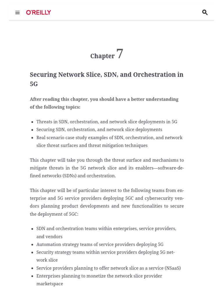 Chapter 7 Securing Network Slice Sdn And Orchestration In 5g Securing 5g And Evolving