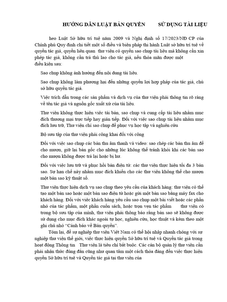 Lec 5 Báº Ng Hæ á Ng Dáº N Luáº T Báº N Quyá N Khi Sá Dá Ng Tã I Liá U