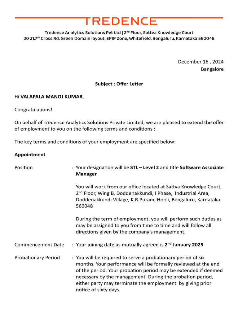 1026359T Offer Letter | PDF