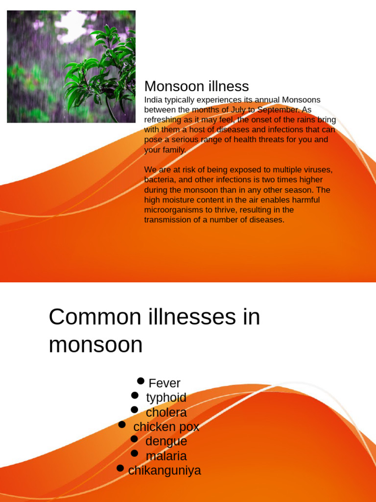 monsoon illness ppt | PDF | Malaria | Clinical Medicine