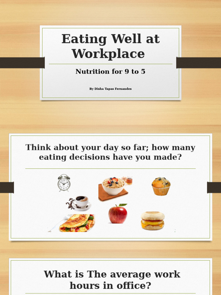 Workplace Nutrition Guide | PDF | Healthy Diet | Eating