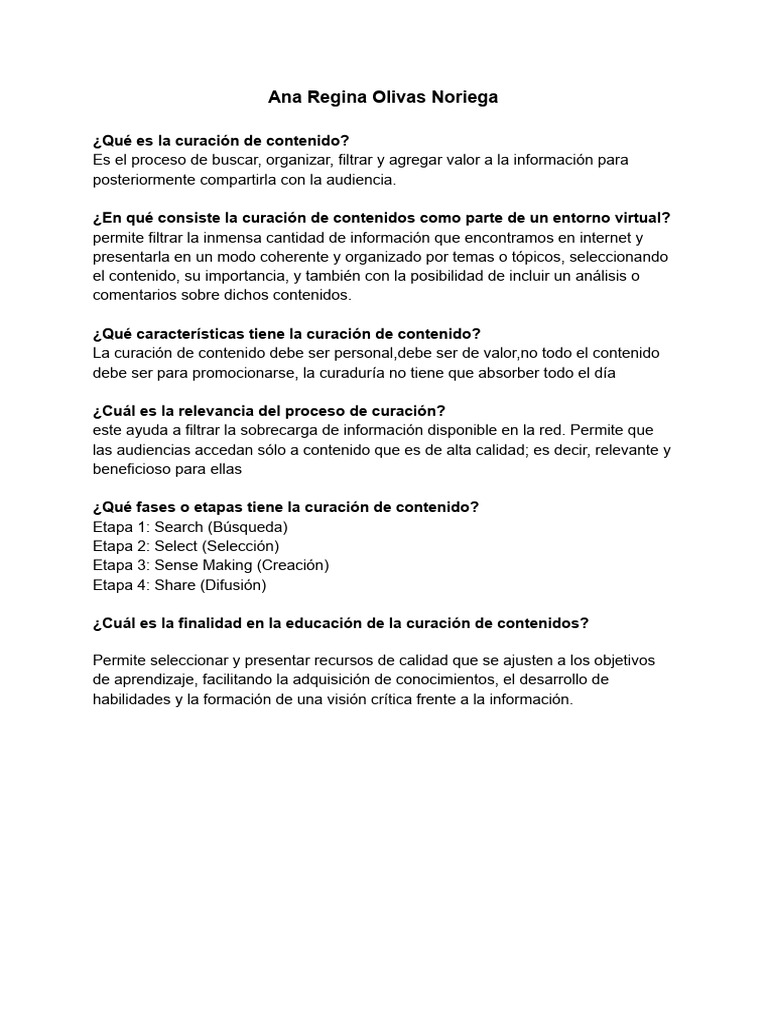 Qué Es La Curacion de Contenido | PDF