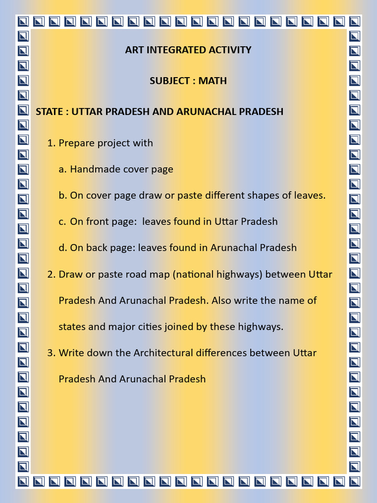 Art Integrated Activity | PDF