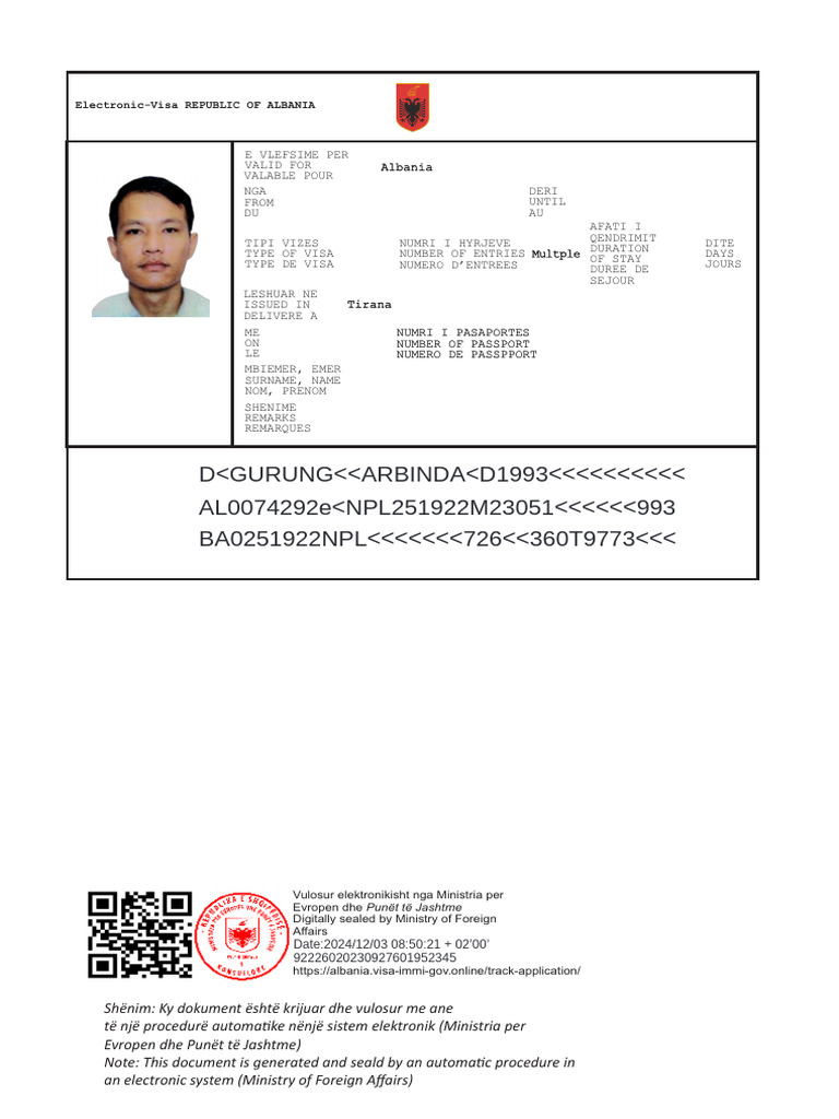 ALBANIA evisa | PDF