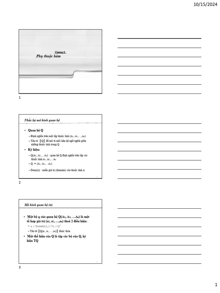 Chuong 6 - Phu thuoc ham | PDF