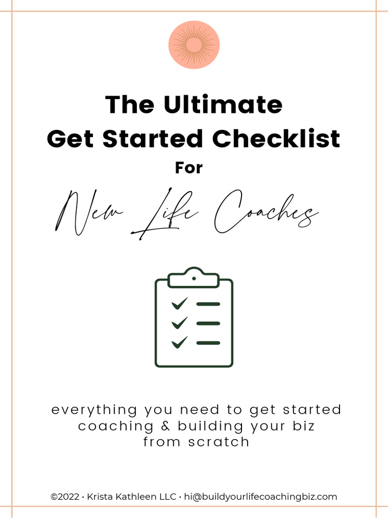 Life Coach Checklist | PDF