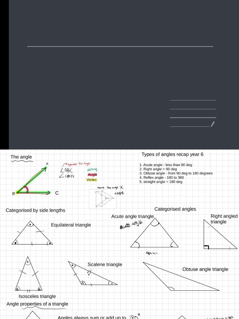 Angles Lesson Notes Goodnotes New | PDF