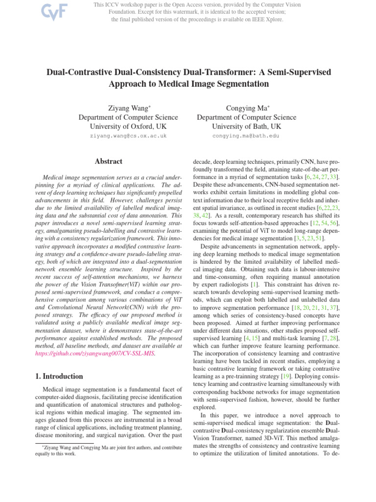 2. Dual-Contrastive Dual-Consistency Dual-Transformer a Semi-Supervised Approach to Medical ...