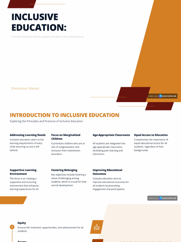 Inclusive Education Presentation | PDF