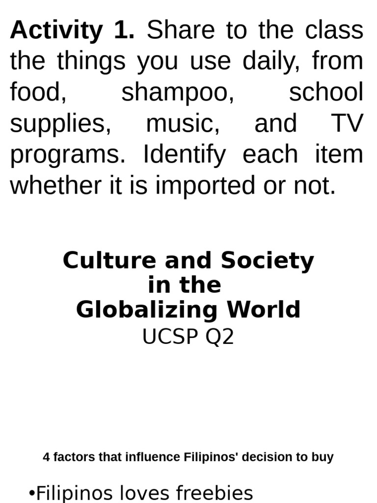 mod-10-ucsp | PDF | Calvinism | Globalization