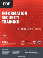 SANS Institute SEC401 Brochure | PDF | Security | Computer Security