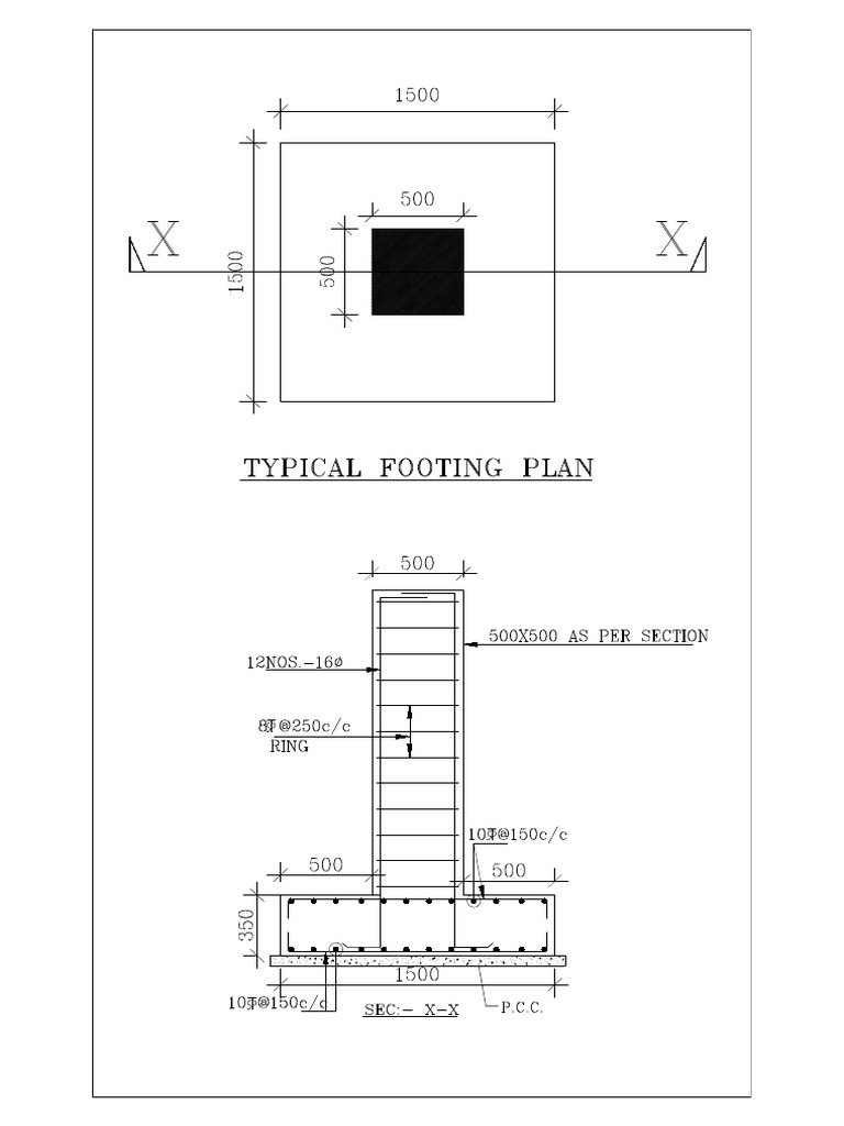 Footing Plan | PDF