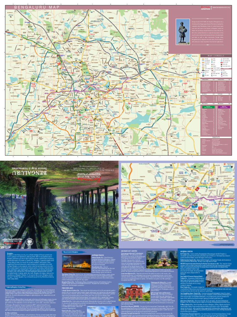 Bengaluru City Map and Attractions | PDF | Bangalore